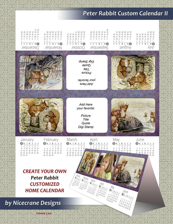 Nicecrane Designs: Adorable Custom Calendars (CU) & Freebie