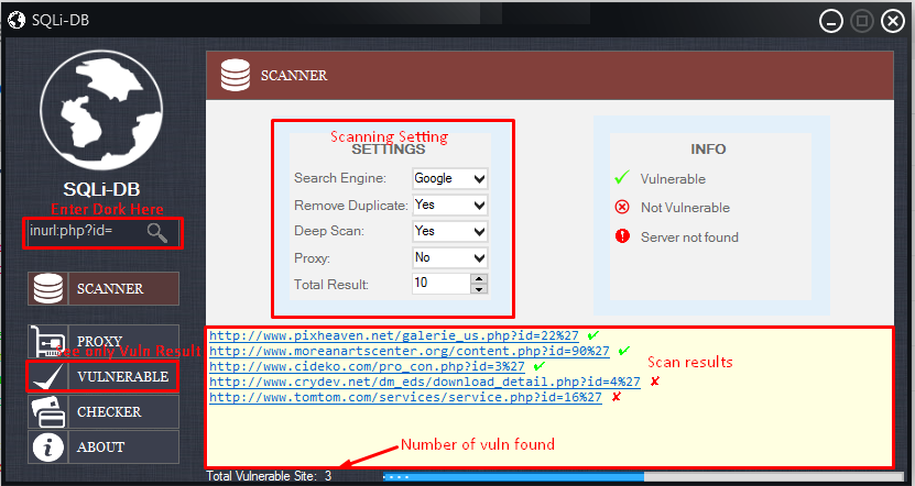 Sqli Db Sqli Dork Scanner ~ It X Underground