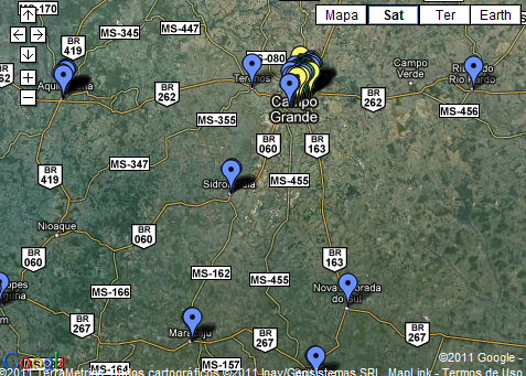 Banco de Dados e Mapa da Mídia de Mato Grosso do Sul