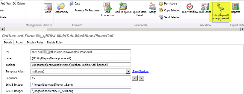 Practical Dynamics CRM: CRM 2011 Visual Ribbon Editor
