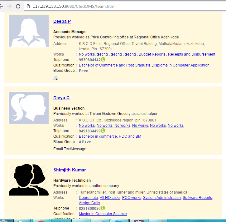 java source code: Consumerfed Information Technology developed Employee ...
