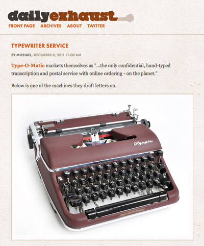 TYPE-O-MATIC: Press