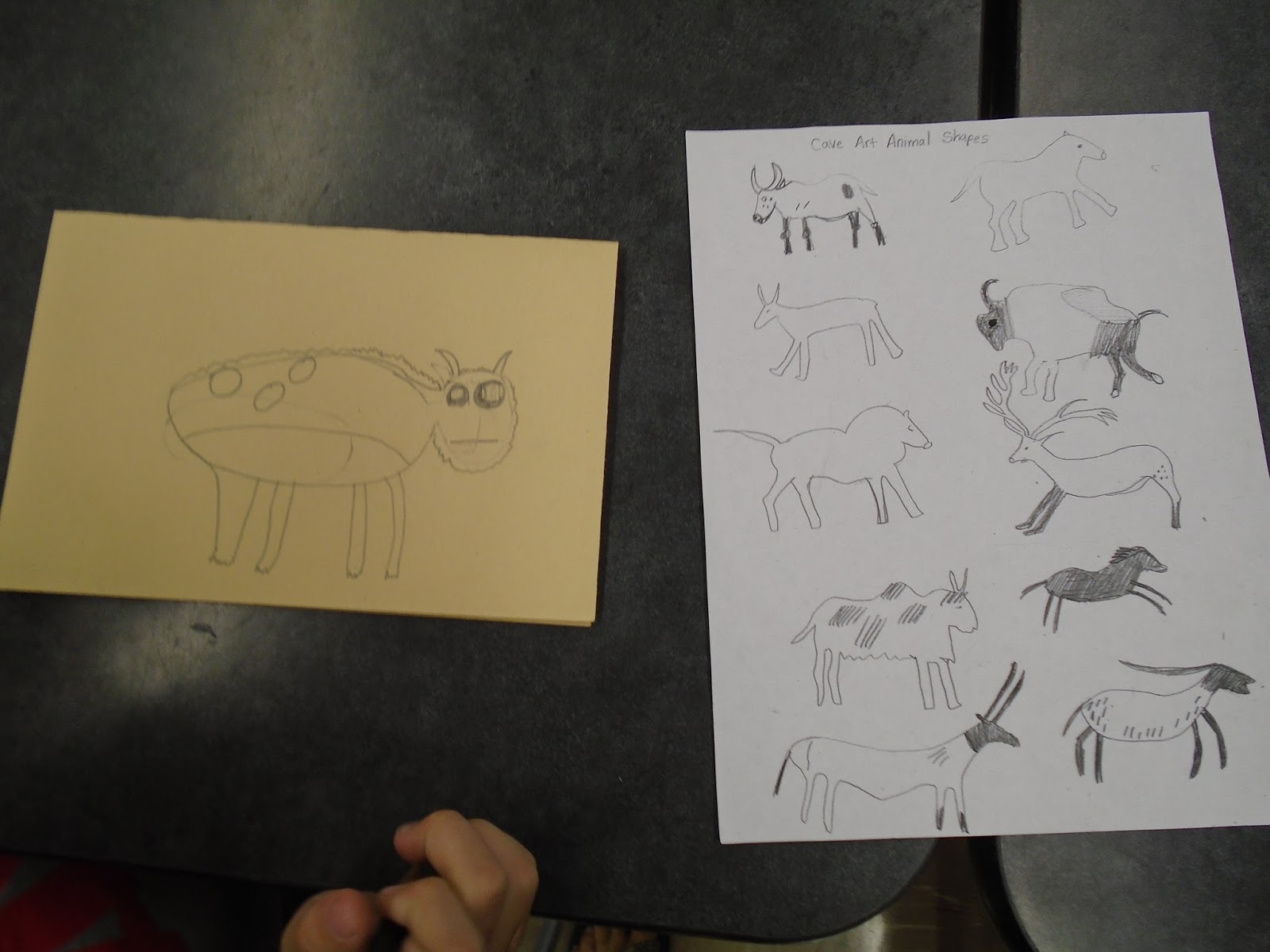 Zilker Elementary Art Class: Prehistoric Cave Art with 3rd Grade
