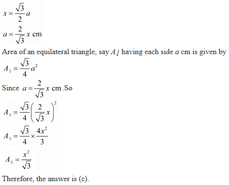 R.D. Sharma Solutions Class 9th: Ch 12 Heron's Formula MCQ's
