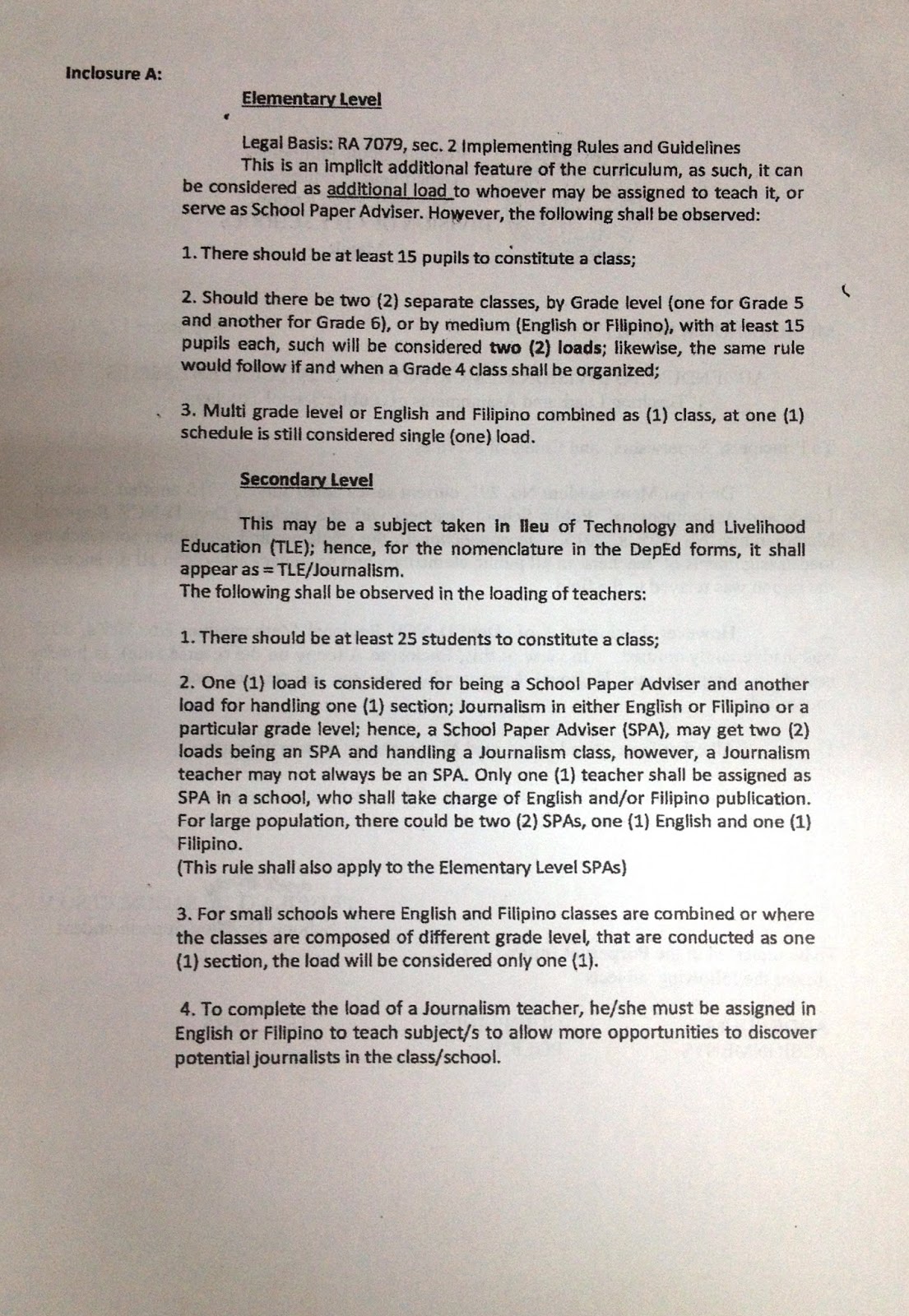 Department of Education Manila: October 2015