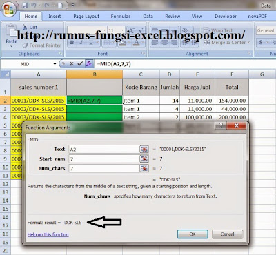 Fungsi MID pada Excel | Kompilasi Excel