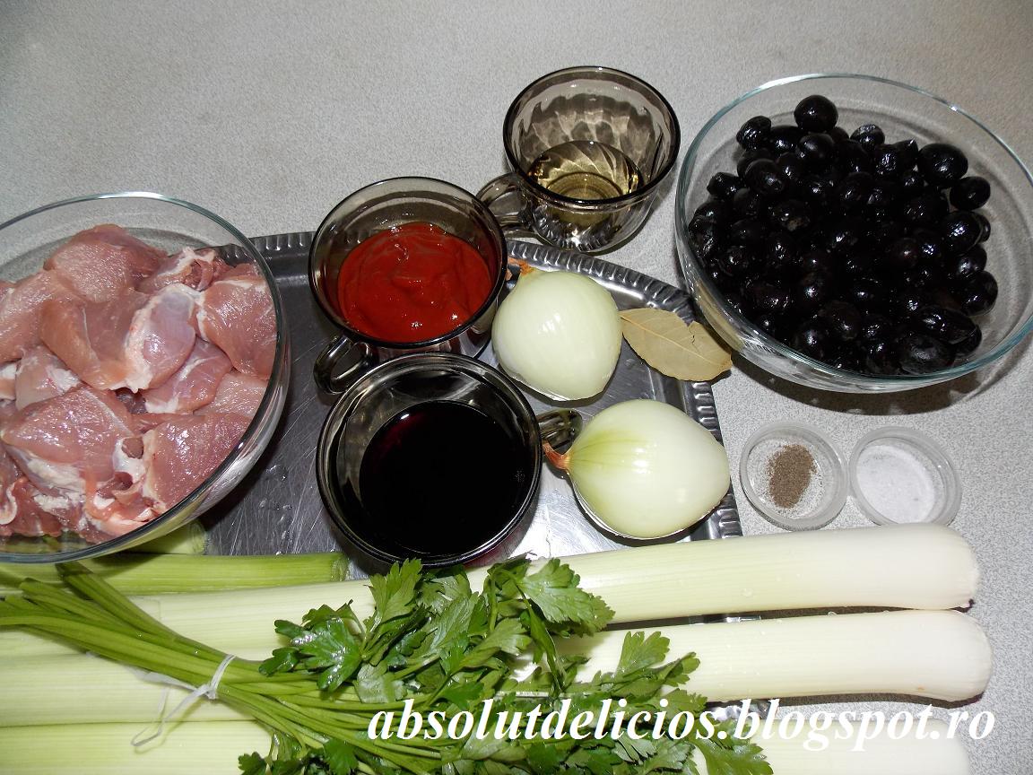 Absolut Delicios: MANCARE DE PRAZ CU MASLINE SI CARNE DE PORC