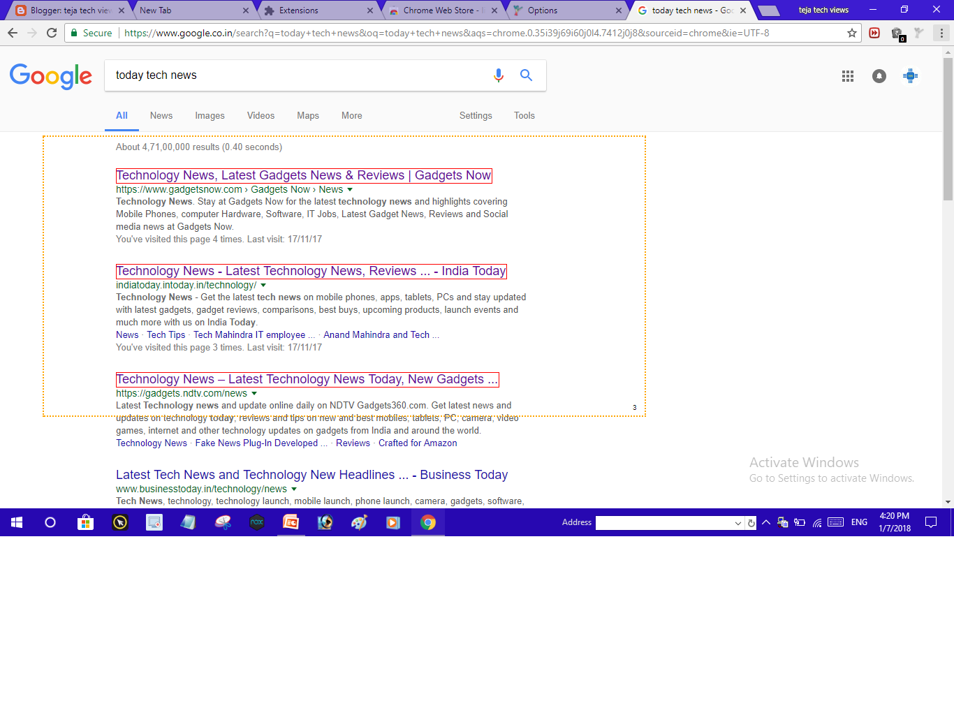 You will definitely see the red color while selecting multiple links