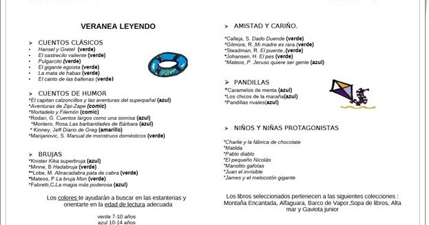 Recursos didácticos para imprimir, ver, leer: "Veranea leyendo 1" (Guía ...