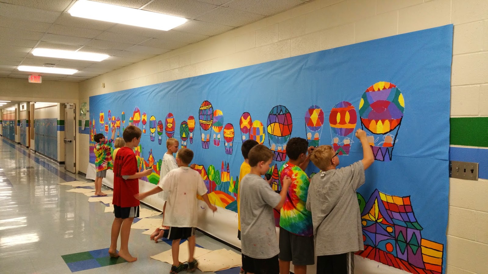 Paintbrush Rocket: Collaborative Mural Painting!!!