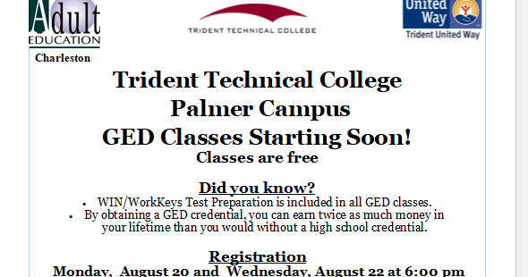 Trident Tech - Downtown: Free GED Classes on the Downtown Palmer Campus ...