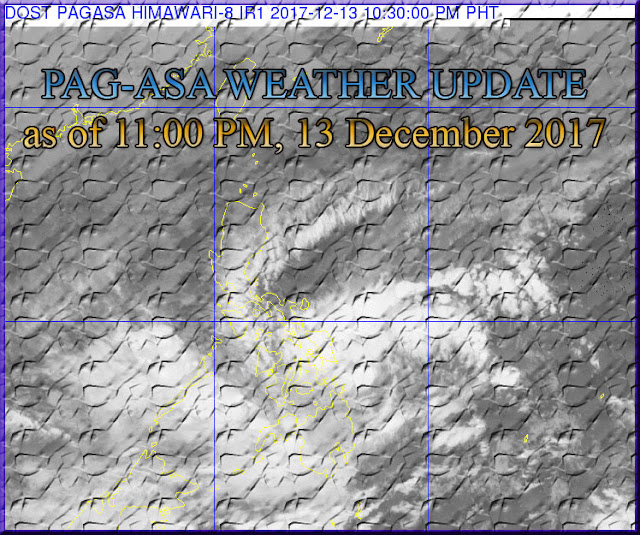PAG-ASA Weather Update as of 11:00 PM today, 13 December 2017. - PH ...