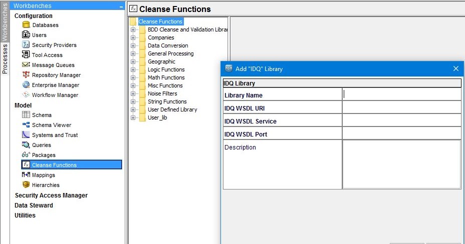How to integrate IDQ Library in Cleanse function tool Informatica MDM - Informatica MDM