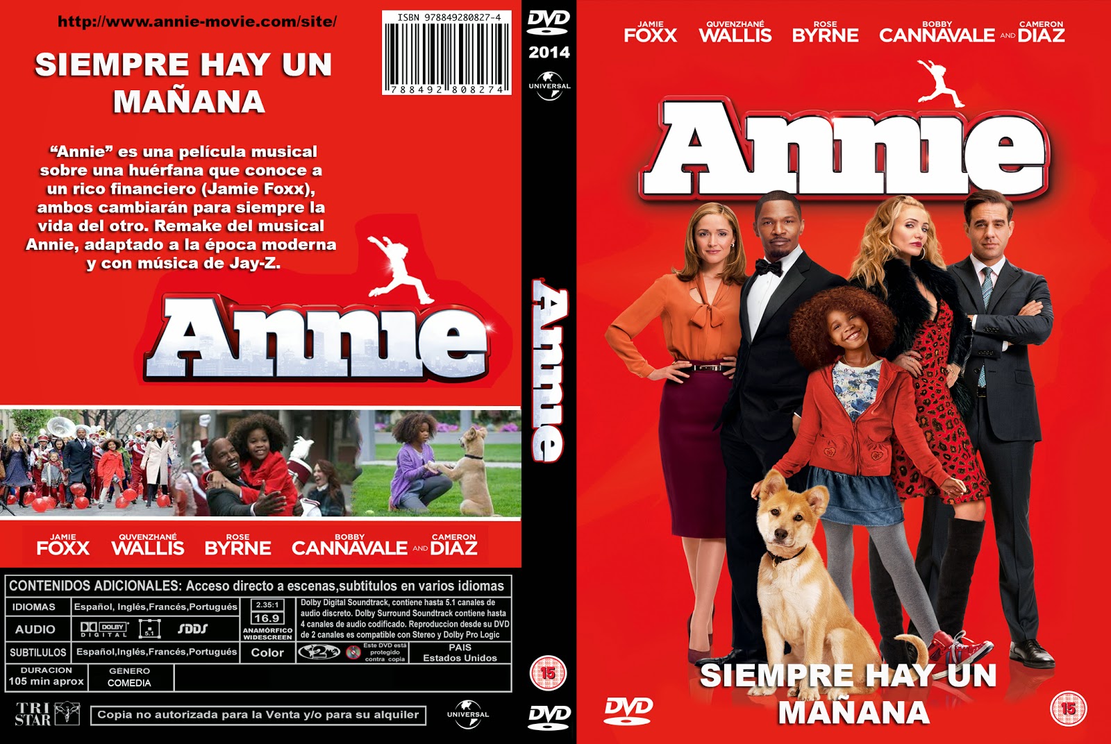 PB | DVD Cover / Caratula FREE: ANNIE - DVD COVER 2014 ESPAÑOL