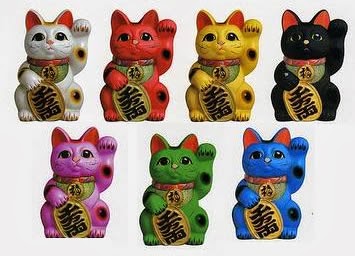 Maneki-neko de colores