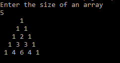 Program to print Pascal Triangle