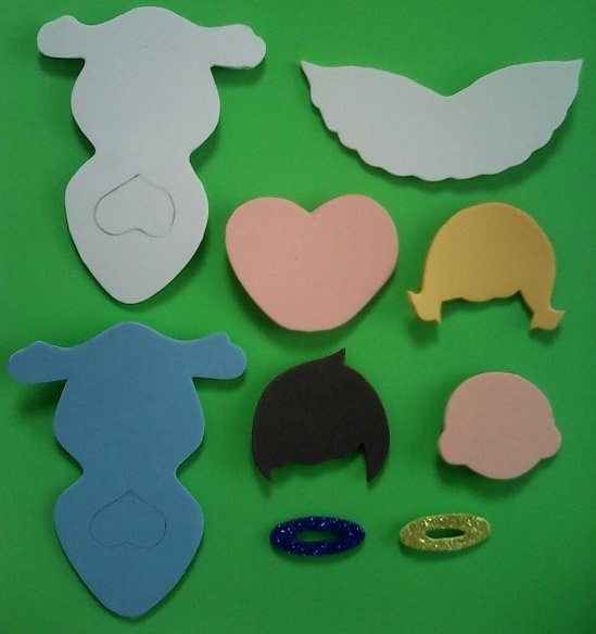 Secreto mujer: Angelitos dulceros en foami