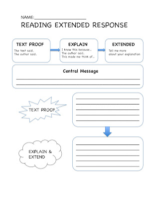 Free First Grade Materials: Reading extended response for First Grade R ...