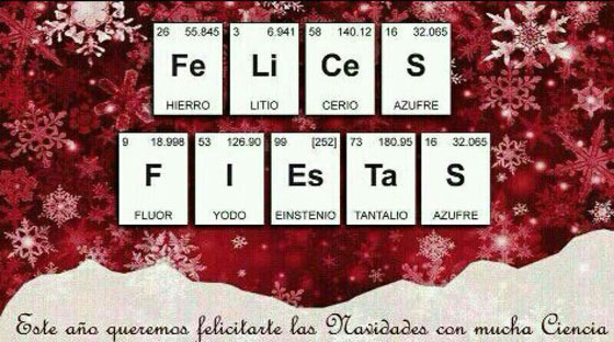 Materiales frikis de Física y de Química : Navidad química