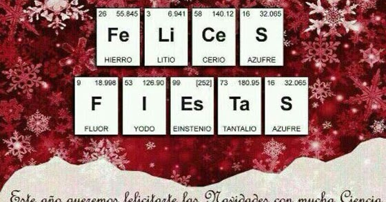 Materiales frikis de Física y de Química : Navidad química