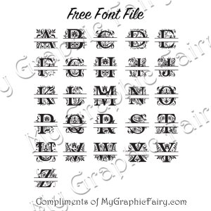 Free Split Monogram Font Download | semashow.com