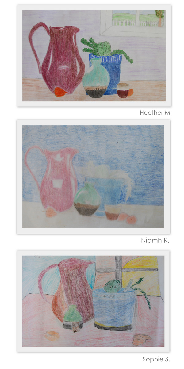 The New Hope Art Gallery: Middle School Art - Colored Pencil Still Lifes