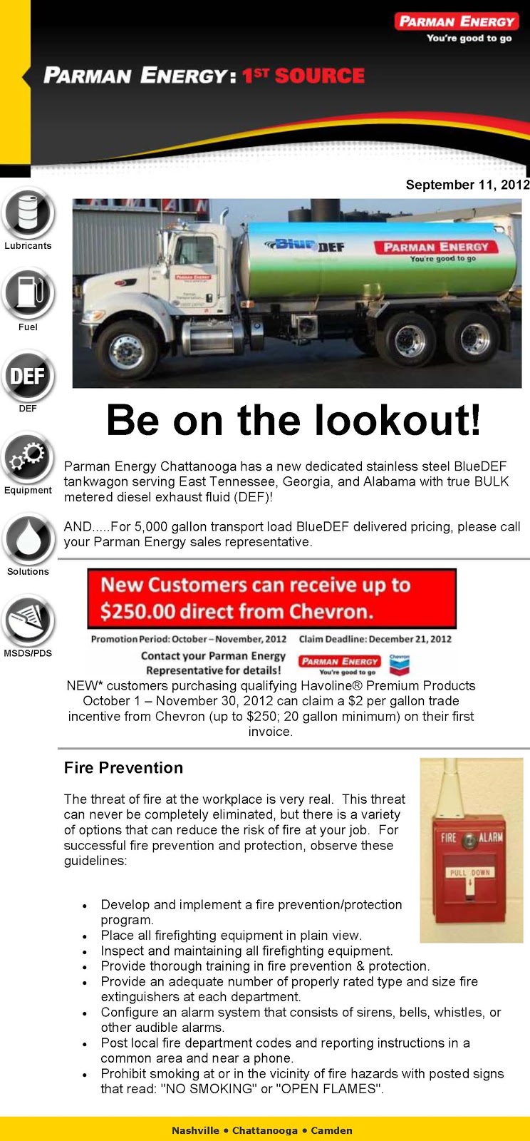 Parman Energy Newsletter: September 2012