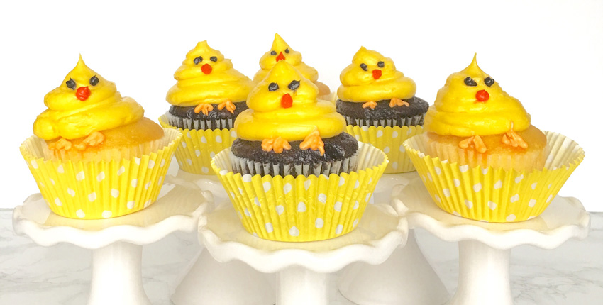 Super Easy Easter Chick Cupcakes | BellaGrey Designs