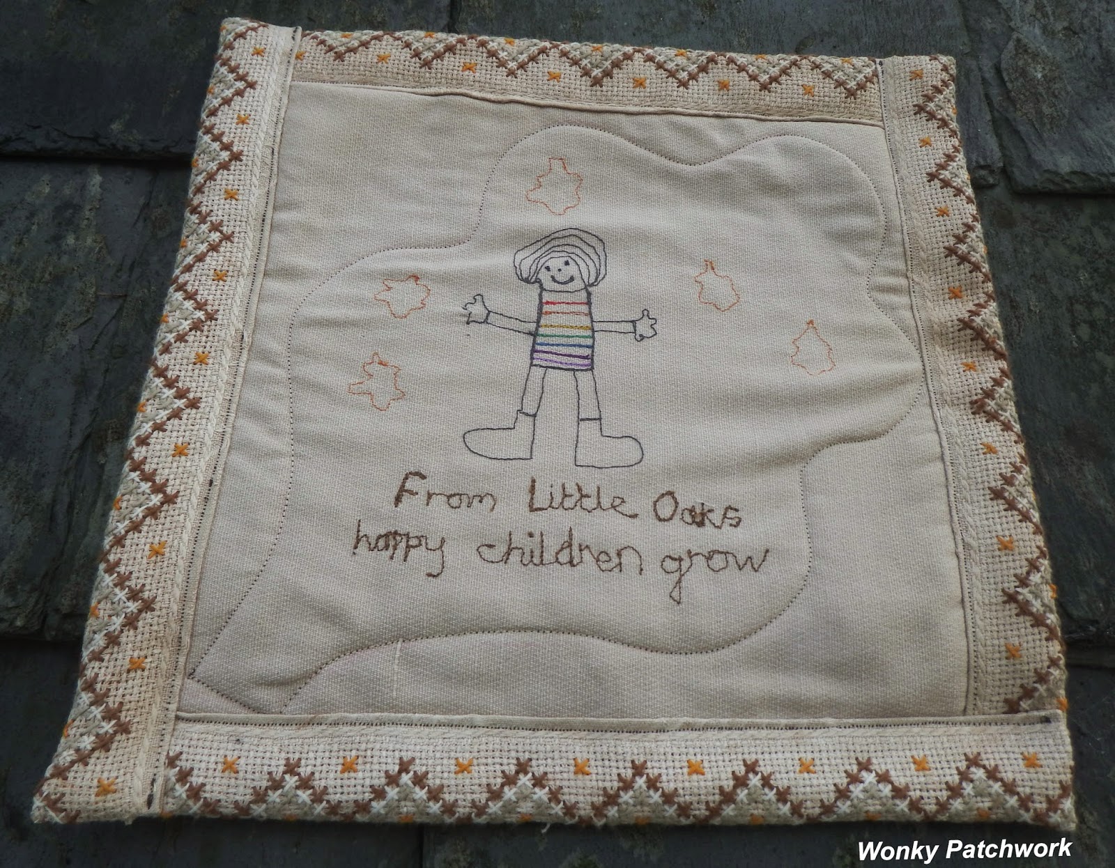 Wonky Patchwork: Child's drawing to Mini Quilt