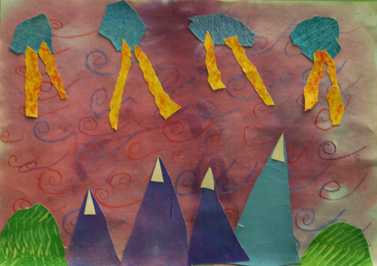 Wild Weather Collages | Fine Arts for Little Hearts