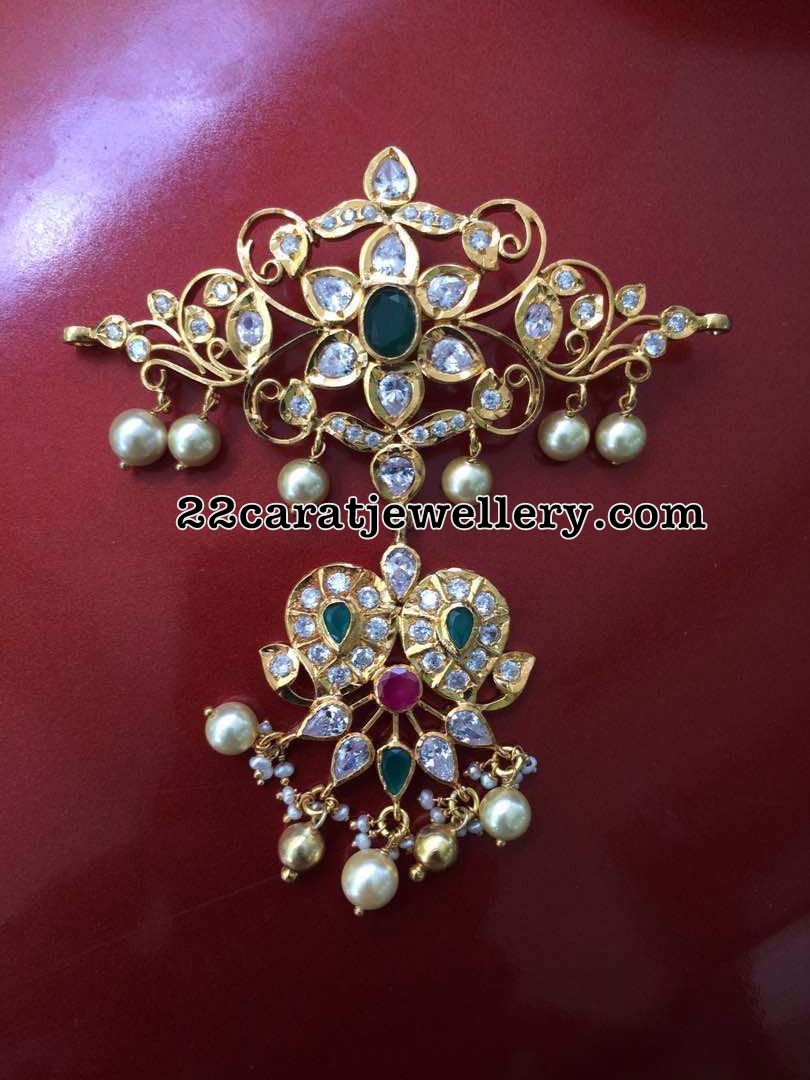 92.5 Silver Pachi Pendant Sets - Jewellery Designs