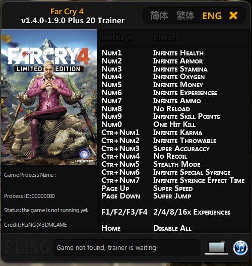 Far Cry 4 Trainer (PC) - Everything Off