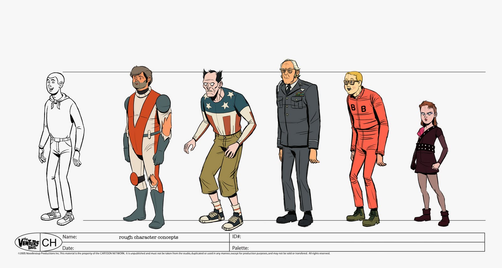 Cartoon Concept Design: The Venture Brothers Animation Model Sheets Part 2