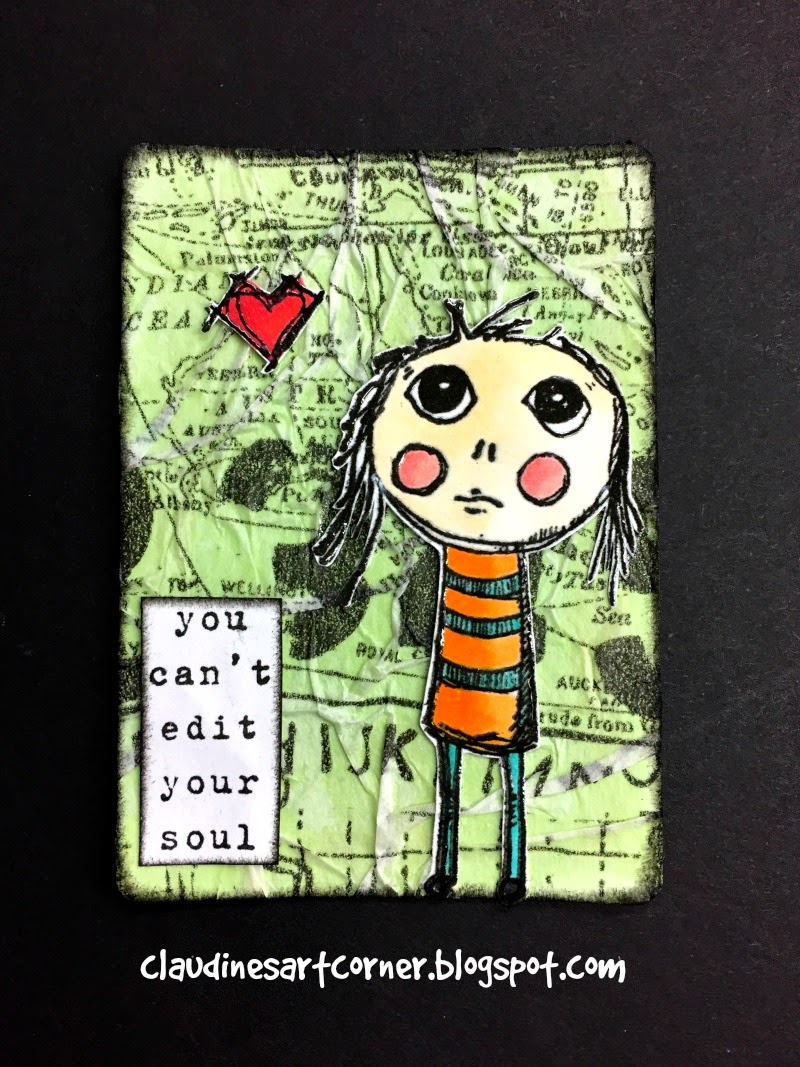 Claudine's Art Corner: Altered Playing Card Challenge Week 16