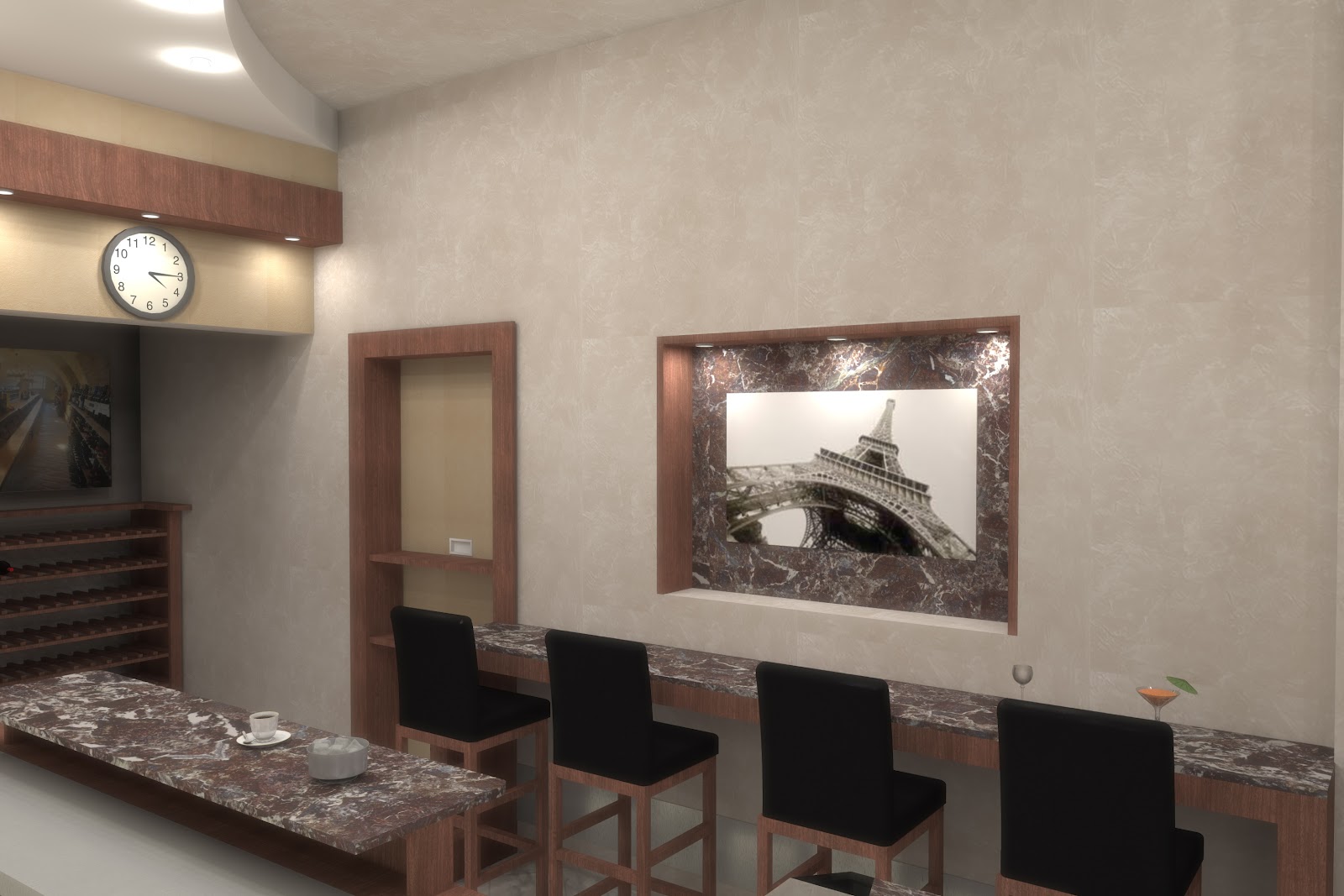 Render Architettonici: INTERNO BAR