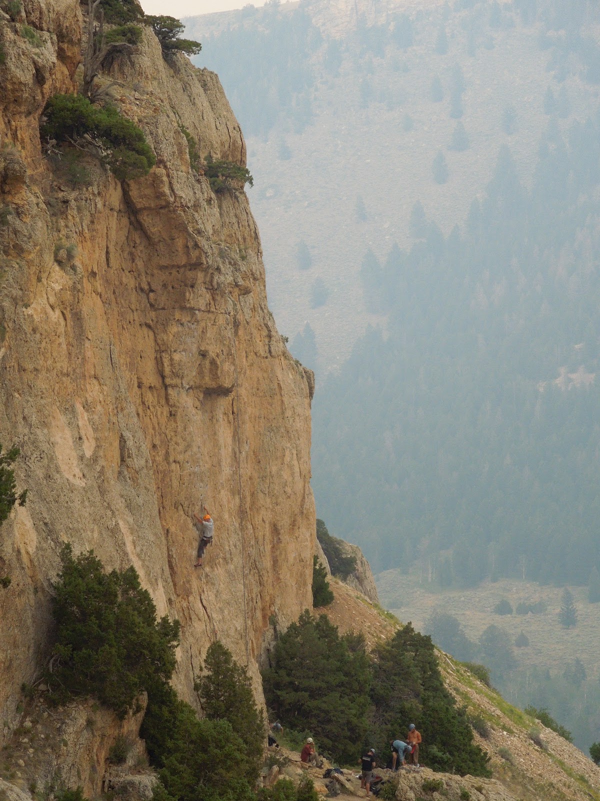 rope trip: sinks canyon wy (main wall)