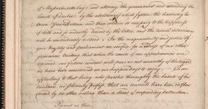 Faith & Freedom Library: Letter to King George: Declaration of Rights ...