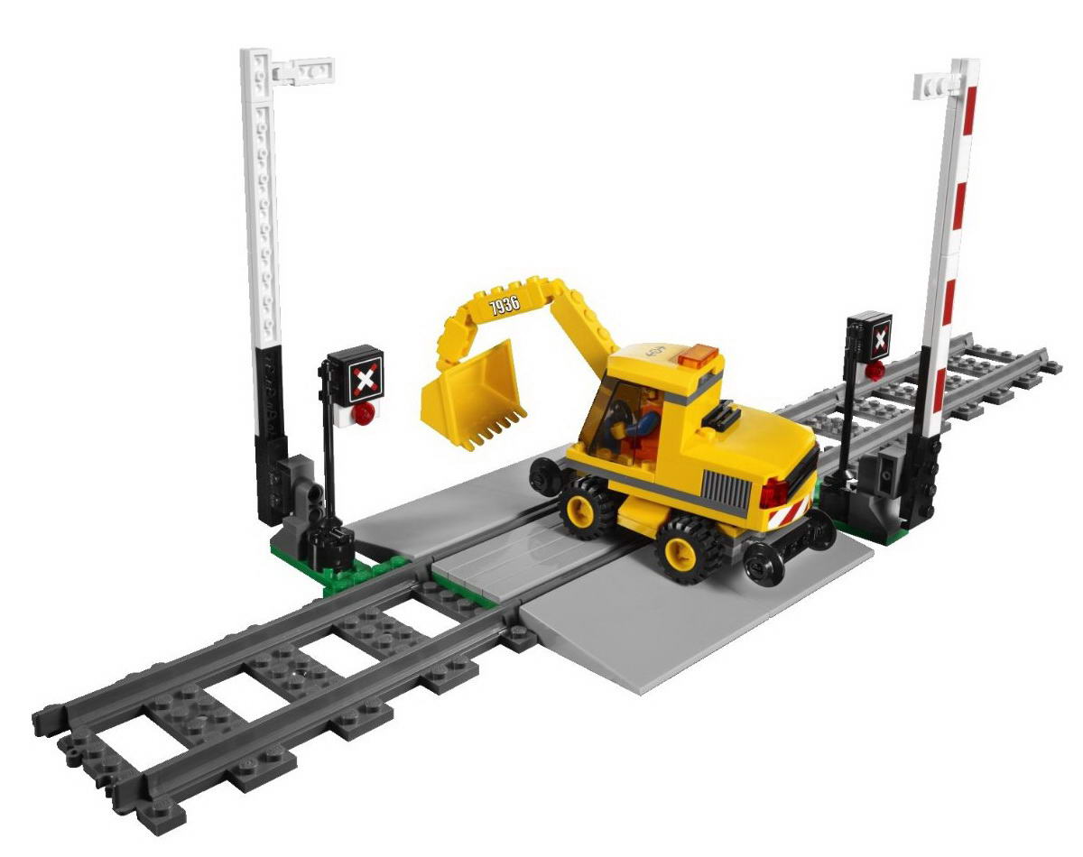 onetwobrick16: LEGO set database: set database: LEGO 7936 level crossing