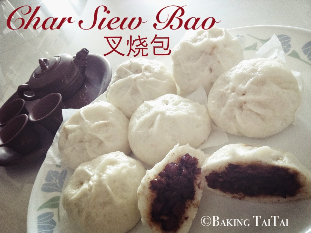 Baking Taitai 烘焙太太: Red bean paste steam buns & Char Siew Bao (Roasted ...