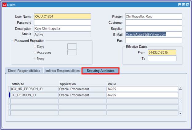 Oracle Applications: Creating a Supplier with Employee through Expense ...