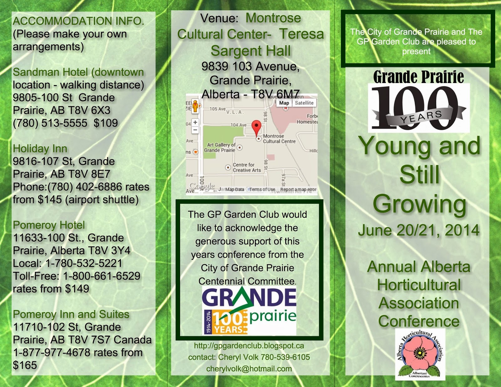 The GP Garden Club's Website: Here is the brochure for the conference.