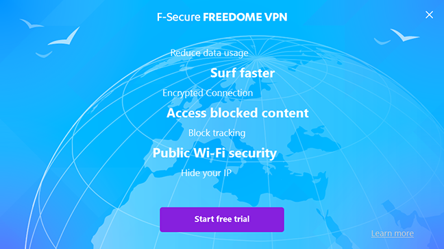 F-Secure Freedome VPN incelemesi