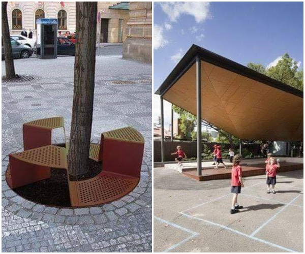 Dispersión núcleo factor mobiliario urbano sostenible expedición colección muelle