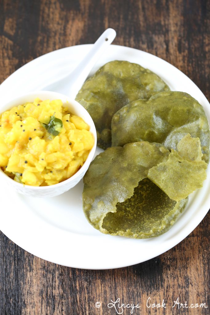 Palak Poori | Spinach Poori ~ Lincy's Cook Art