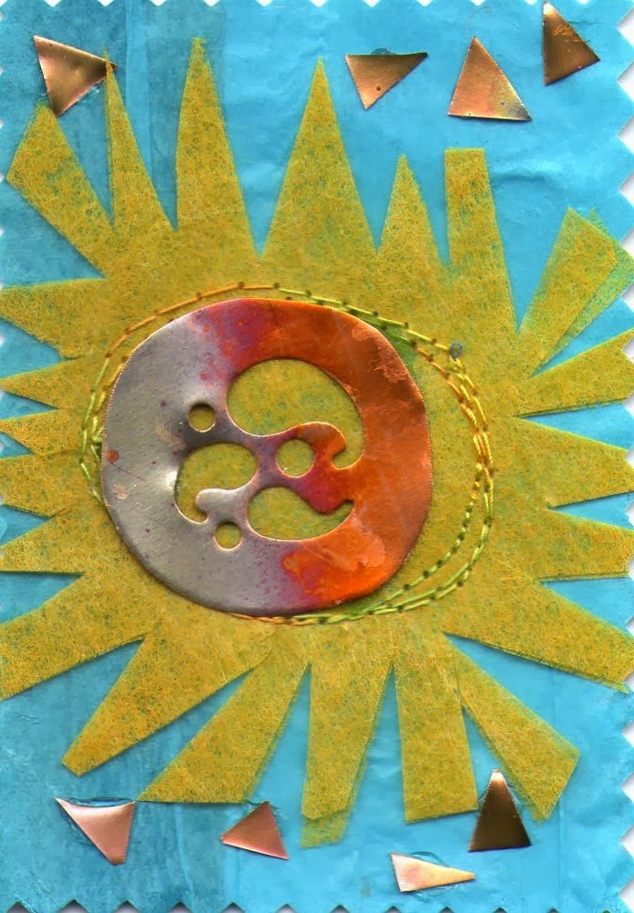 Kate's Quilting (and other arty stuff): Mixed Media: Sun