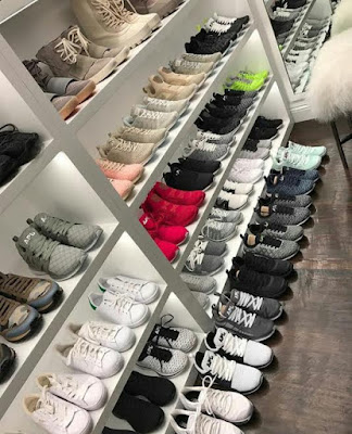 Kris Jenner shows off her sneaker collection