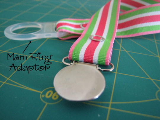i Craft For Less: No Sew Interchangeable Ribbon Pacifier Clip Tutorial