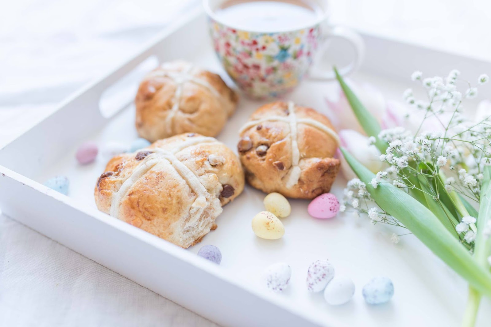 Mini Egg Hot Cross Buns | Little Paper Swans