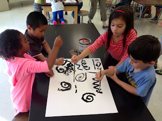 Art at Hosmer: Collaborative Line & Color Paintings