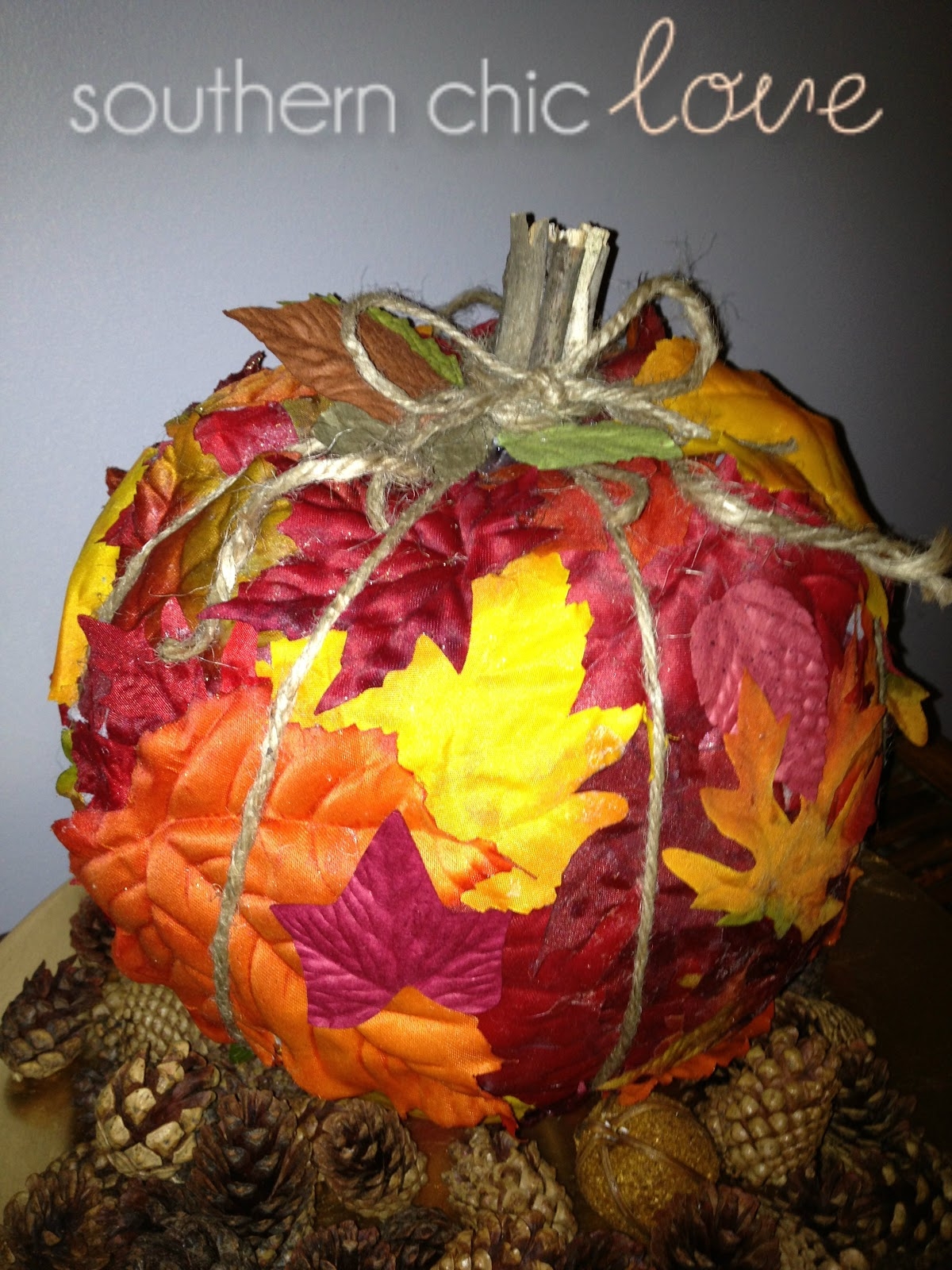 Southern Chic Love: diy fall leaf pumpkin